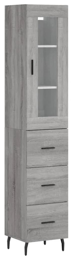Skříň highboard šedá sonoma 34,5 x 34 x 180 cm kompozitní dřevo,  3199255