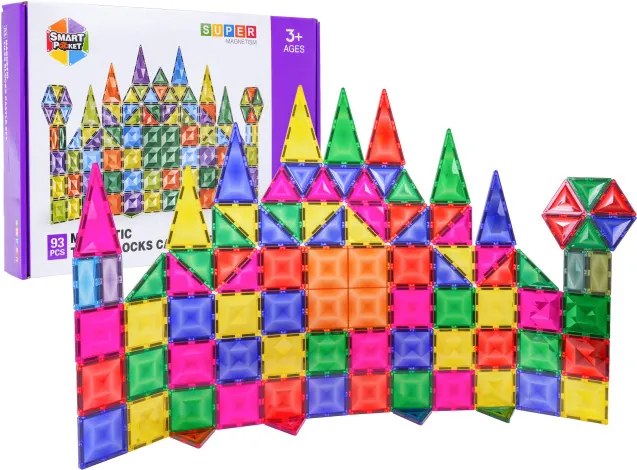 Magnetická stavebnice SUPER MAGNETISM , 93 dílků