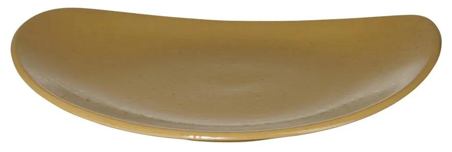 Kameninový dezertní talíř 18x21 cm CUBA OCRA ASA Selection - okrový