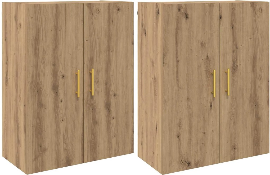 Nástěnná skříň 2 ks Artisanový dub 69,5 x 34 x 90 cm 3394513