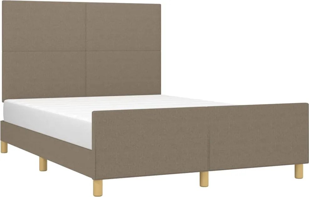 Rám postele bez matrace taupe 140 x 190 cm textil 3124891