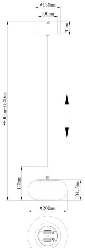 Globo 15744HN - LED Lustr na lanku QUINTARA LED/6W/230V bílá