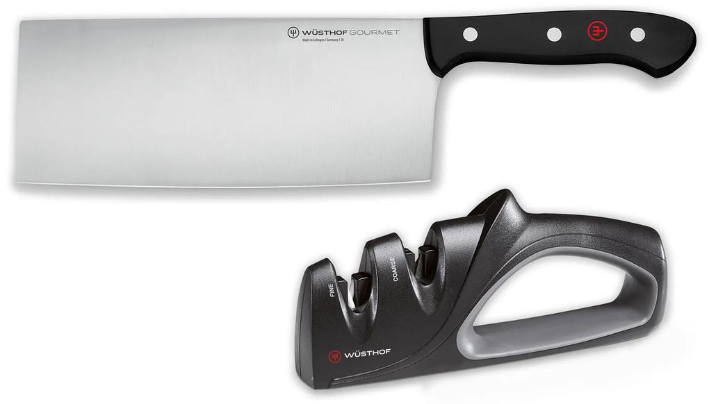 Wüsthof GOURMET Sada Čínský kuchařský nůž + Brousek 1125060204