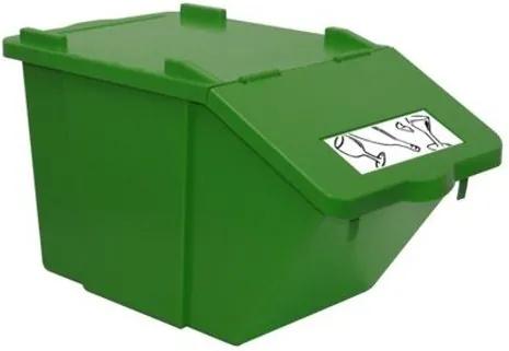 Plastová nádoba na tříděný odpad 45 l - zelená