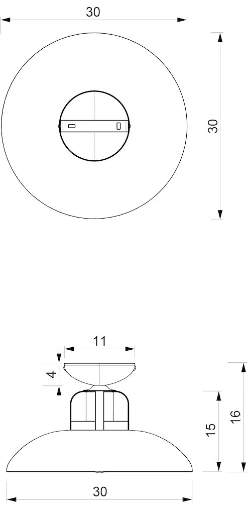 Stropní svítidlo Felix, 1x zlaté/bílé kovové stínítko, w/g