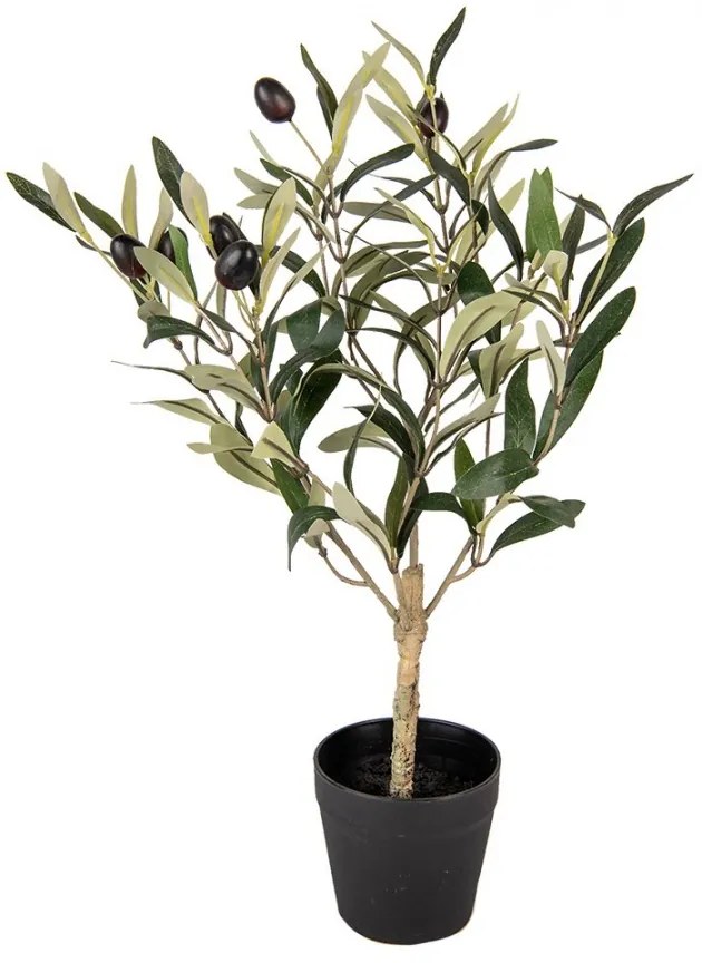 Dekorace umělý olivovník s olivami Olea Tree - 15*15*50 cm