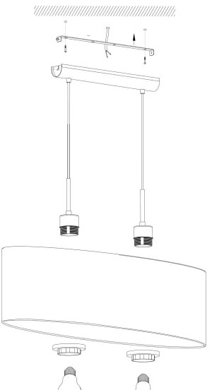 Eglo 99044 - Lustr na lanku MASERLO 2xE27/40W/230V