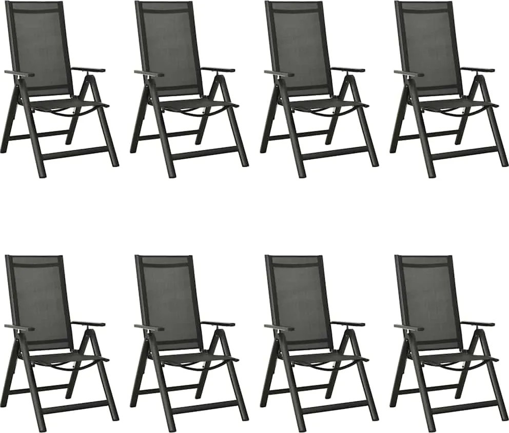 9dílný zahradní jídelní set hliník antracitový 3070641