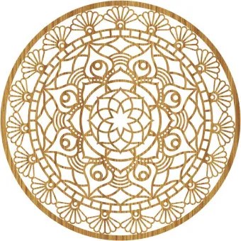 Dřevěná mandala harmonie – Elegantní dekorace na zeď I SENTOP HDF0176