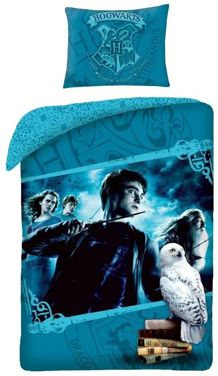 HALANTEX Povlečení Premium Harry Potter blue Bavlna, 140/200, 70/90 cm