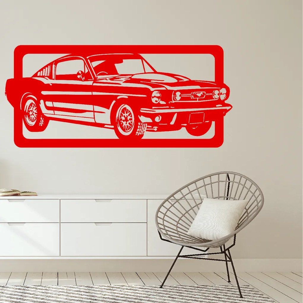 Živá Zeď Samolepka na zeď Ford Mustang Barva: černá