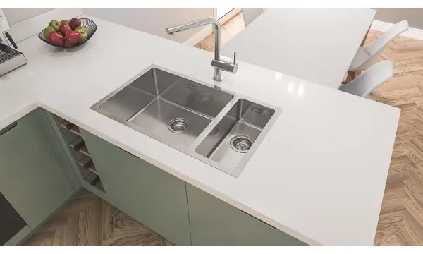 GROHE 31573SD1 -Sada kuchyň. dřezu K500 s odkapávačem a baterie A 86×50 cm nerez