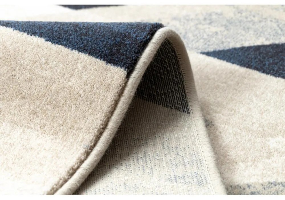 Vlněný kusový koberec Basim béžovo modrý 200x300cm