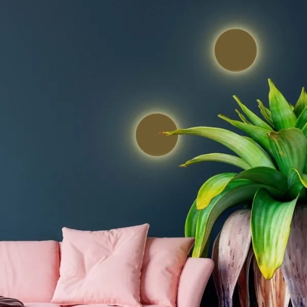 Nástěnné svítidlo LUNA 2xG9/8W/230V pr. 20 cm zlatá