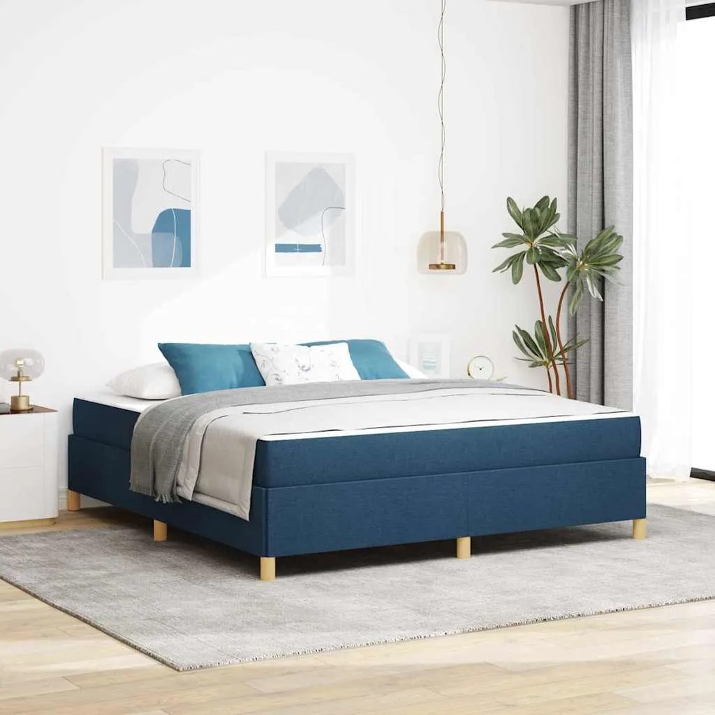Rám postele Modrá 180 x 200 cm textil 3398961