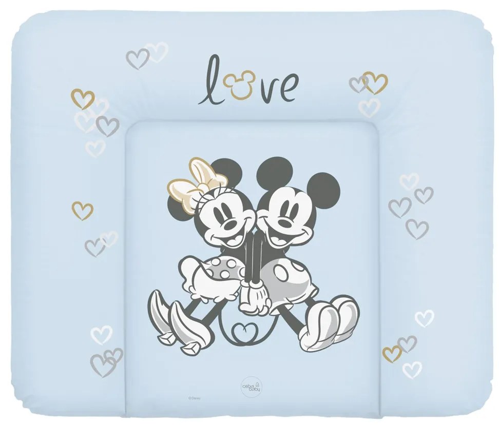 CEBA Podložka přebalovací měkká na komodu (85x72) Disney Minnie & Mickey Blue