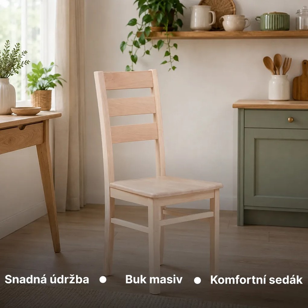 Stima Židle LORI II s masivním sedákem buk