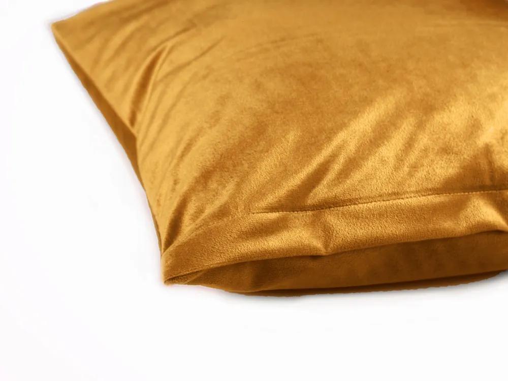Biante Sametový povlak na polštář Velvet Premium SVP-008 Medový 35 x 45 cm