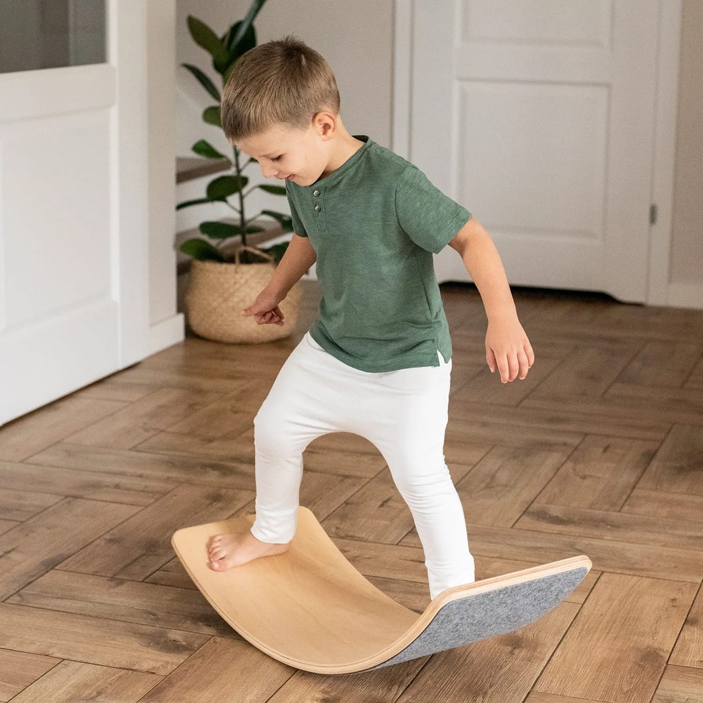 Houpačka Montessori Balance Board pro děti Scandi modrá