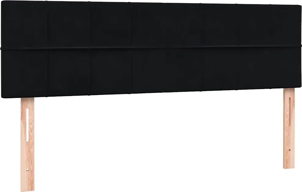 Box spring postel s matrací černá 160x210 cm samet 3316217