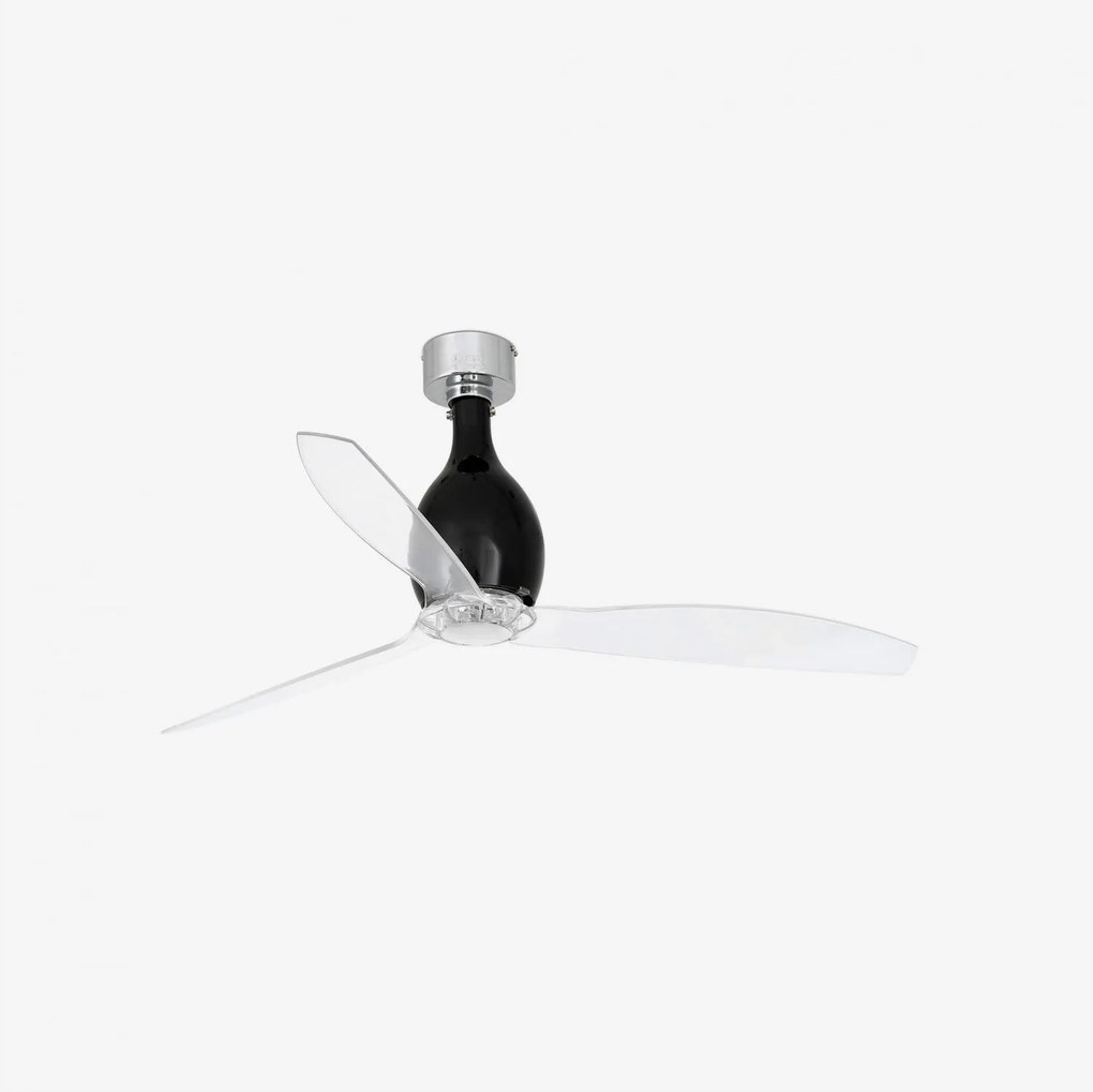 FARO 32027 MINI ETERFAN M, černá/transparentní, stropní ventilátor s DC motorem - FARO