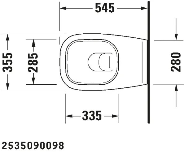 Duravit 45351900A1 - Závěsné WC s prkénkem D-CODE keramika/lesklá bílá