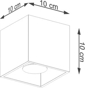 Stropní svítidlo SOLLUX QUAD 1 zlaté GU10 1x10W bez žárovky SL.1182