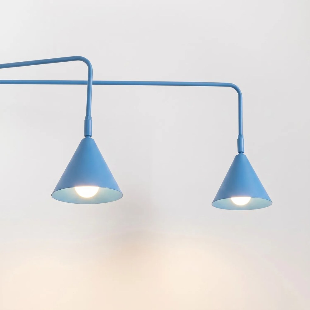 Sollux Lighting Nástěnné svítidlo NOX 2 světle modré s vypínačem