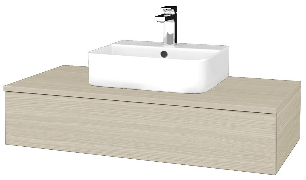 Dřevojas Koupelnová skříňka MODULE SZZ 100 Varianta: N01 Bílá lesk / N07 Stone