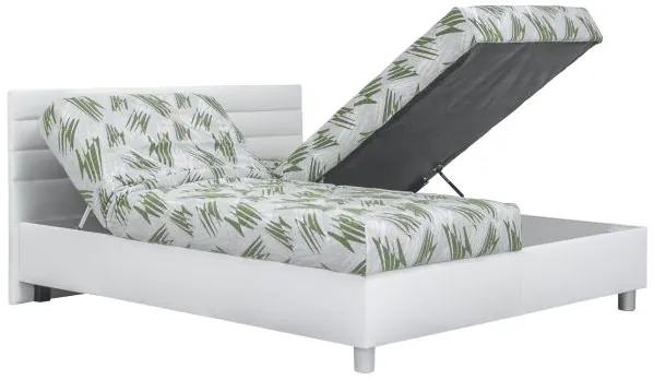 Manželská postel 180 cm - Blanář - Spa (bílá) (s rošty a matracemi Alena)