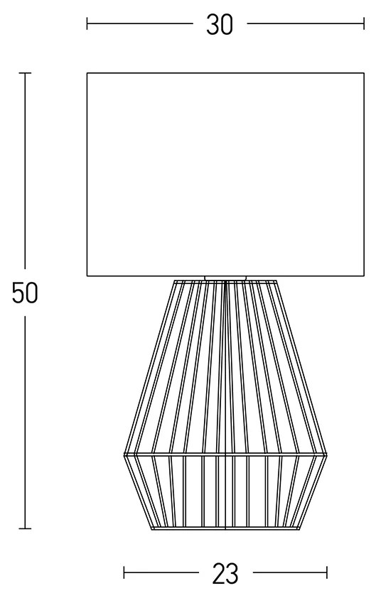 Zambelis 20235 stolní lampa béžová, 1xE27, 50cm