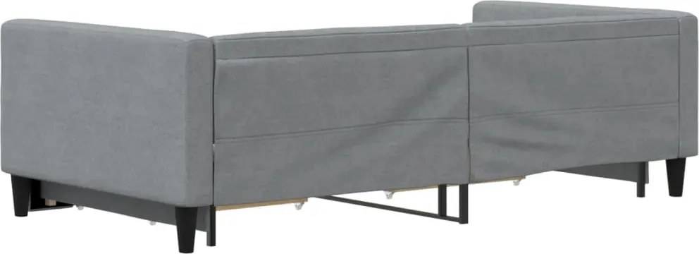 Válenda s přistýlkou a zásuvkami světle šedá 100x200 cm textil 3196619