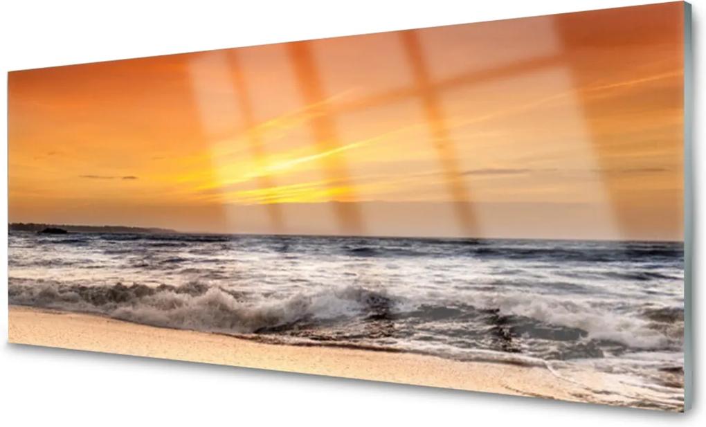 Plexisklo obraz Moře Slunce Vlny Krajina