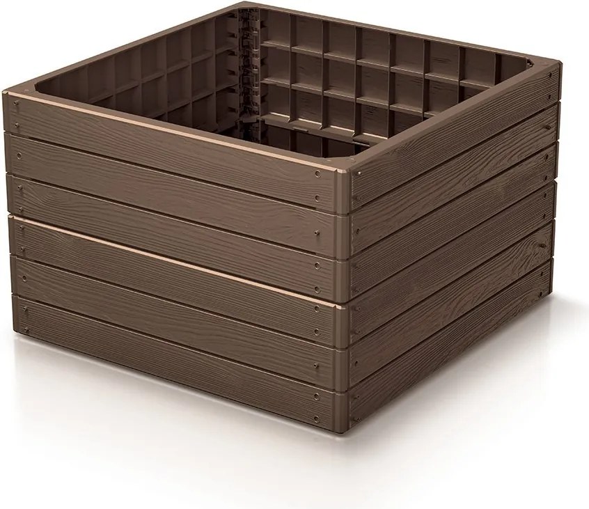 PROSPERPLAST Vyvýšený záhon BASE WOODY ECO WOOD 75,6 cm, naturo ECO