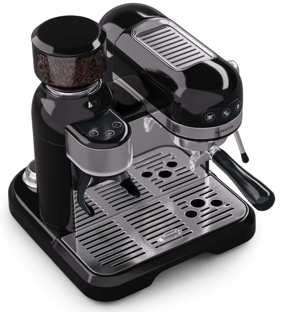 Klarstein Bella Café, espresso kávovar, včetně mlýnku, 1550 W, 20 bar, 1,4 litru