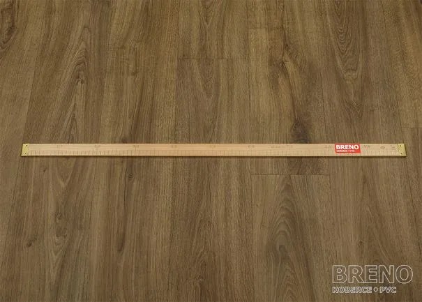 Breno PVC RENOTEX Sundance Oak 546 – tmavě hnědé dřevo, šíře 300 cm