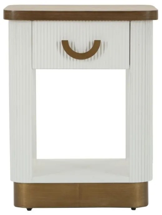 Designový noční stolek Tahigwa 48 cm bílý