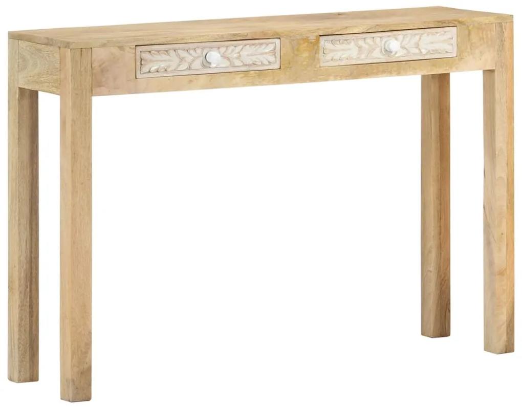 vidaXL Konzolový stolek 110x30x75 cm masivní bělené mangovníkové dřevo