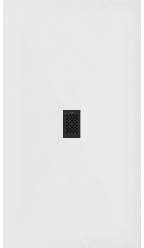 Mexen Hugo, obdélníková sprchová vanička SMC 150 x 100 cm, bílá, černá krytka, 42101015-B