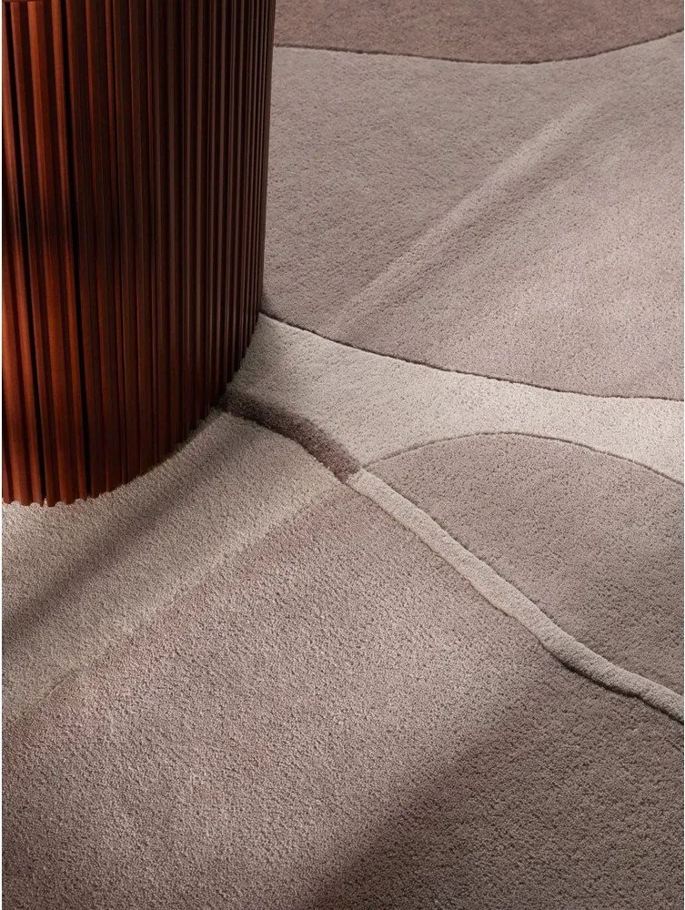 Hnědý/béžový vlněný kulatý koberec ø 160 cm Virelle – Villeroy&Boch