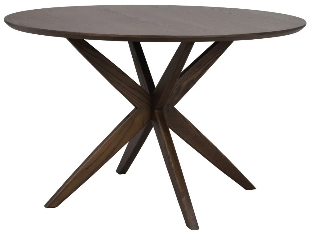 ROWICO Kulatý jídelní stůl CALVERTON hnědý 120cm 120652