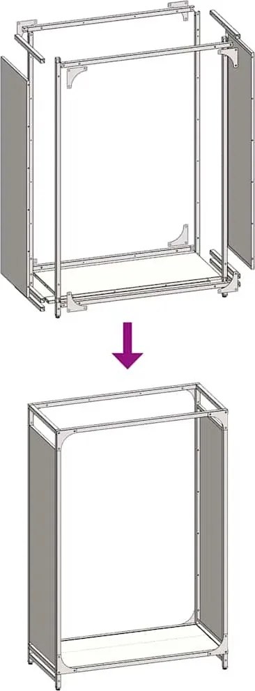 vidaXL Stojan palivové dřevo Ocel válcovaná za studena [864211] Barva: Olivově zelená