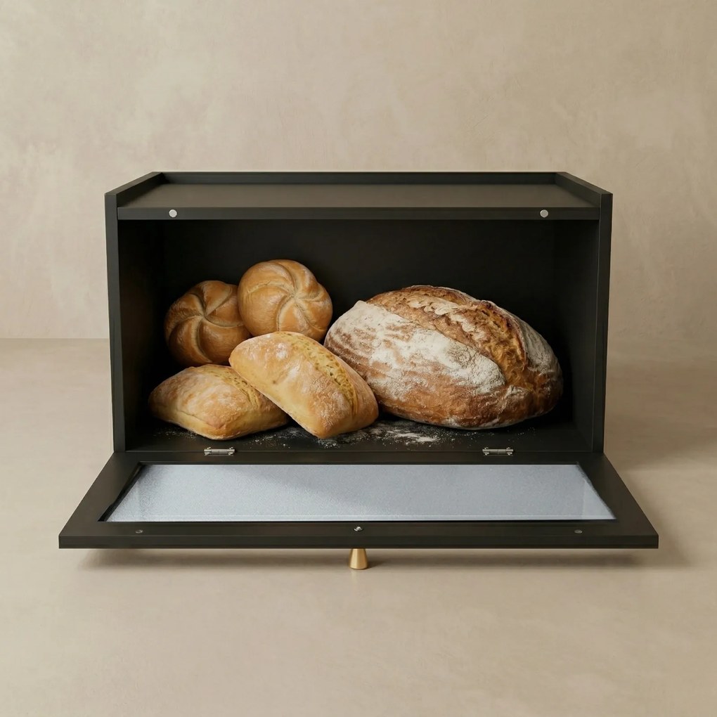 Bambusový chlebník VITRINE, 25 x 40 x 21,5 cm