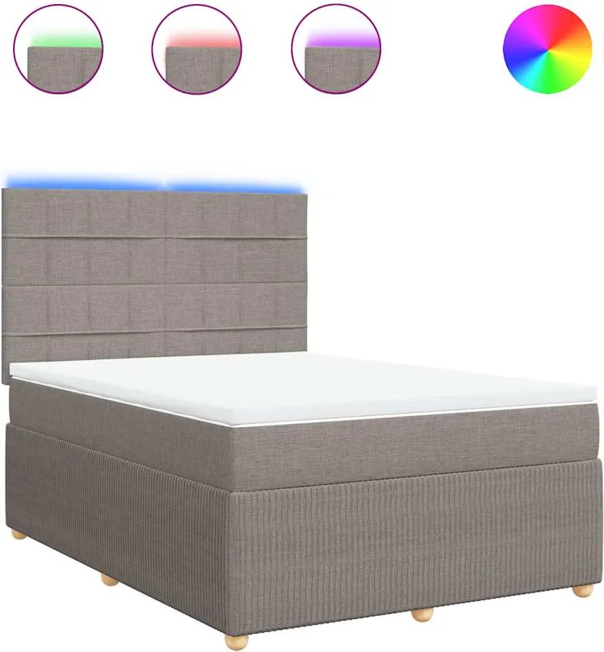 Box spring postel s matrací taupe 160x200 cm textil 3294411