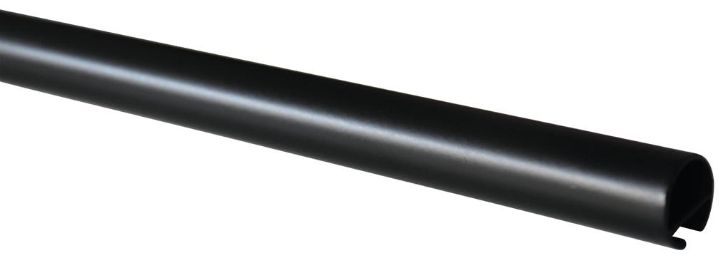 Záclonová tyč s drážkou Chicago 20/120cm, černá matná