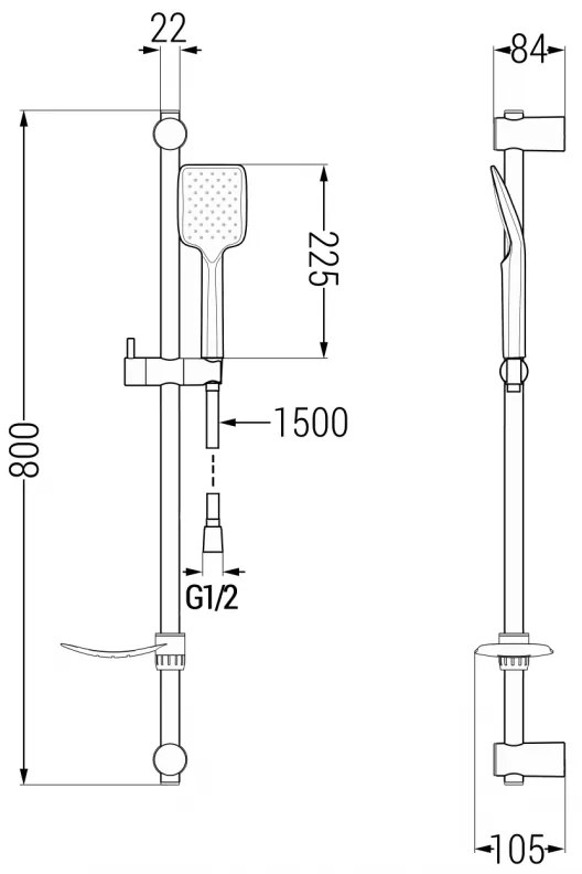 Mexen sprchový set DF62, růžovo-zlatá, 785624582-60