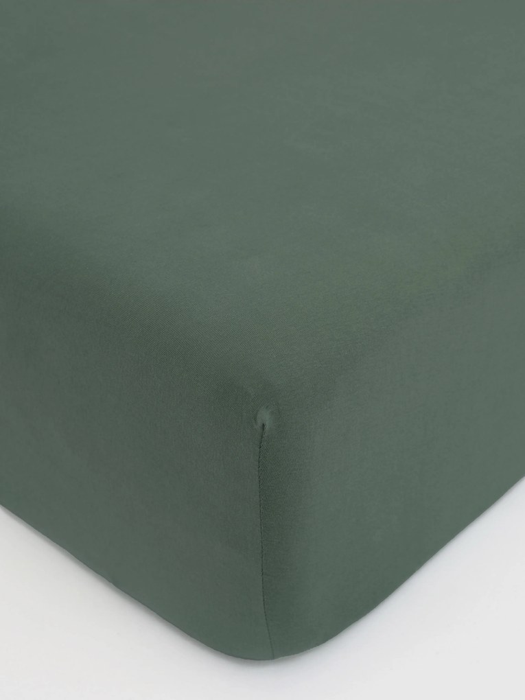 MK Lůžkoviny Jersey prostěradlo Classic 90 × 200 cm - olivová