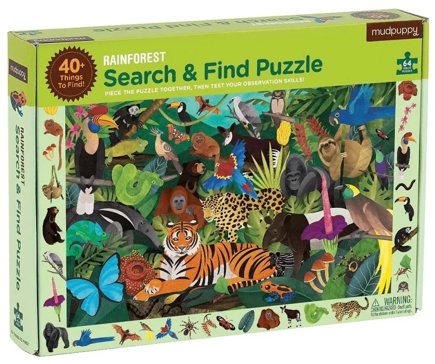 Mudpuppy Puzzle Hledání v deštném pralese