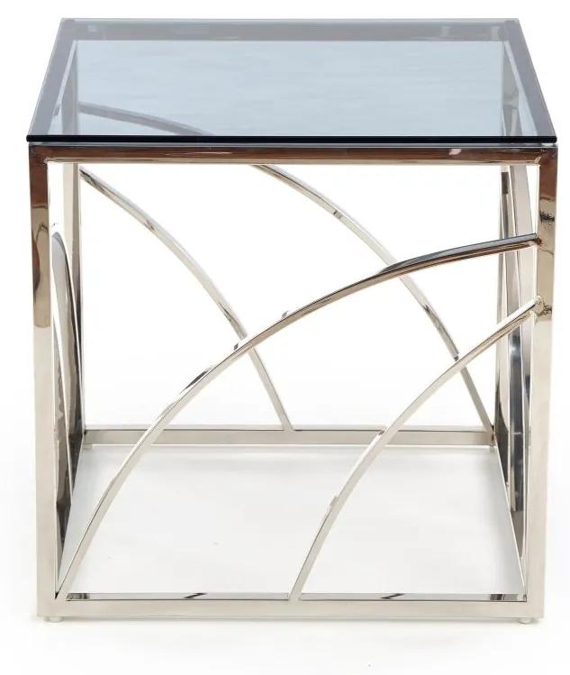 Konferenční stolek UNIVERSE 55x55 cm Halmar Stříbrná