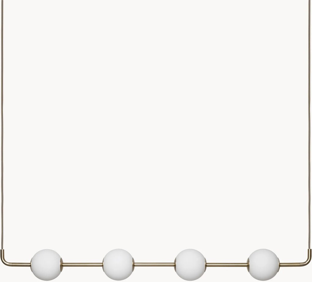 Ručně foukané závěsné LED svítidlo Audrey Linear